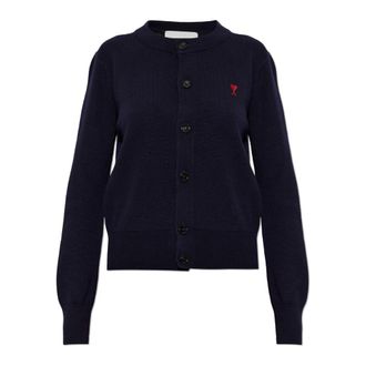 Ami Femme, Pulls, Bleu, Taille: 44 FR Cardigan De Coeur