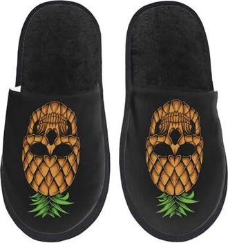 Generic Pantoufles Tête De Mort En Forme DAnanas Légers Chaussons Anti Odeur Slippers Pour Unisex Hôtels Automne M