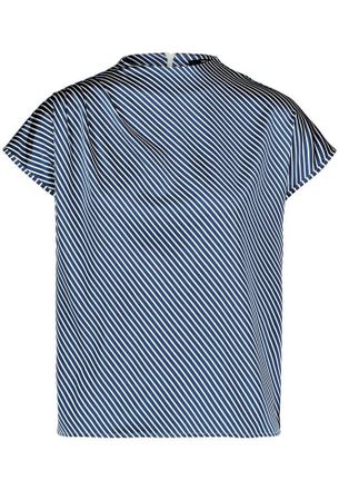 Zero Satinbluse Damen mit Kragen