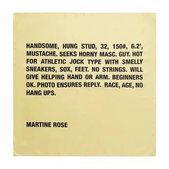 Martine Rose Foulard Logo - unisex - Accessoires - Jaune - Taille: ONE Size
