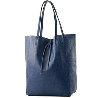 modamoda.de T163 - ITAL. Grand sac à bandoulière avec poche intérieure en cuir, Large