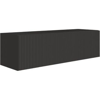 Selsey Selsey Veldio - TV-Lowboard h&auml;ngend mit geriffelten Fronten, 100 cm, schwarz