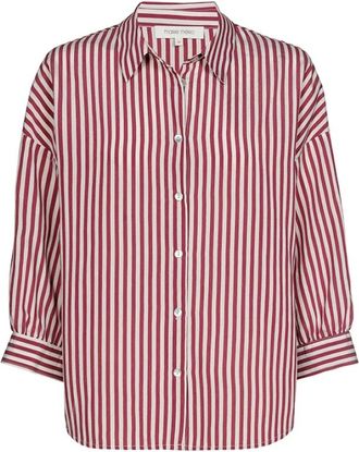 Marie M&eacute;ro Femme, Blouses et Chemises, Rouge, Taille: 44 FR Simple Chemise Ray&eacute;e