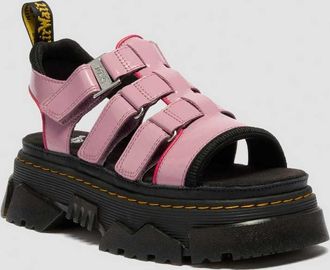 Dr. Martens Mattison Soft Lackleder Sandalen Mit 3 Riemen in Rosa, Gr&ouml;&szlig;e: 36