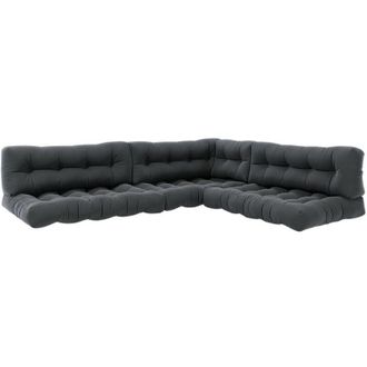 Vicco Ensemble de coussins de palette Flocken, Anthracite, 7 compartiments, Vicco