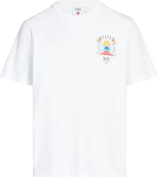 Casablanca T-shirt en coton Casa Way Mountain