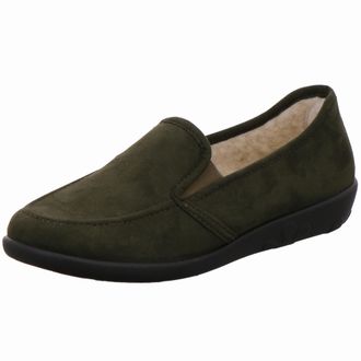 Rohde Damen Hausschuh Ballerina Slipper Fußbett Ballerup 2224, Größe:40 EU, Farbe:Grün