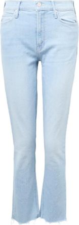 Mother jean Dazzler Crop Fray - Bleu