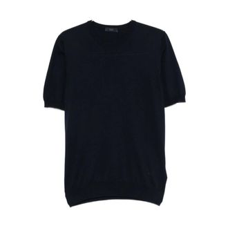 Fay Homme, Pulls, Bleu, Taille: XL T-shirt &agrave; col rond