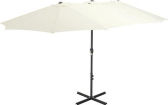 vidaXL Parasol dext&eacute;rieur et poteau en aluminium 460 x 270 cm Sabe