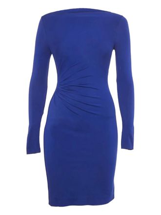 Diane Von F&uuml;rstenberg robe courte &agrave; d&eacute;tails pliss&eacute;s - Bleu