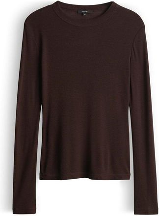 OPUS Longsleeve SEFEMINA Slim im Tencel Wollmix schmale Passform, glatter Griff, w&auml;rmend
