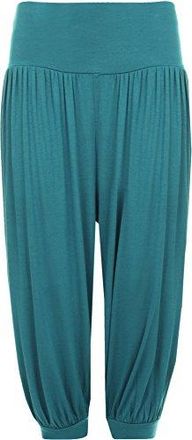 WearAll Pantacourt Harem Flottant Simple - Pantalons - Femmes - Sarcelle - 44-46