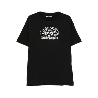 Palm Angels Homme, Tops, Noir, Taille: L T-Chemises
