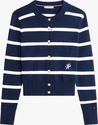 Tommy Hilfiger Cardigan &agrave; rayures en coton