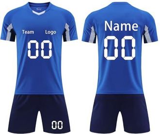 Generic Maillot de football personnalis&eacute; avec num&eacute;ro de nom et logo de l&eacute;quipe, uniforme de football personnalis&eacute; pour enfants, hommes, femmes, jeunes fans, 2