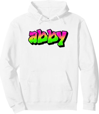 BDAZ Abby Graffiti Personalisierter Name Gr&uuml;n Rosa Frauen M&auml;dchen Pullover Hoodie
