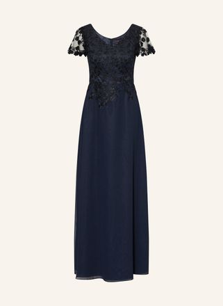 Vera Mont Abendkleid Mit Spitze blau