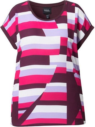 Ulla Popken T-Shirt T-Shirt grafischer Druck Oversized Rundhals