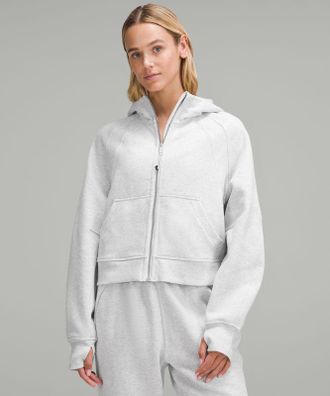 lululemon Scuba Oversized-Hoodie mit Rei&szlig;verschluss f&uuml;r Frauen - Gr&ouml;&szlig;e XL/2XL in Heathered Core Ultra Light Grey
