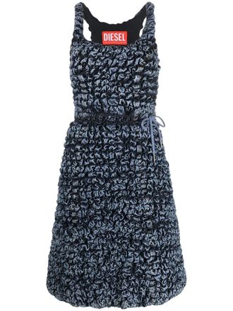 Diesel robe &agrave; effet textur&eacute; - Bleu
