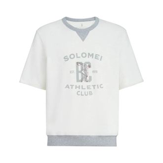 Brunello Cucinelli T-Shirt mit Print - - Tops - Herren - Wei&szlig; - S