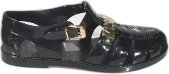 Moschino Homme, Chaussures, Noir, Taille: 41 EU Jelly Logo Lettering Sandales