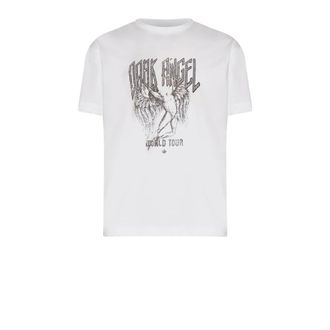 John Richmond Homme, Tops, Blanc, Taille: S T-shirt avec un graphisme iconique et un design contemporain