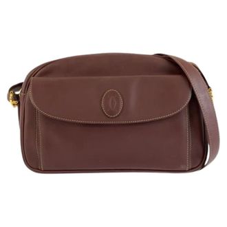 Cartier Pre-owned Must Line Sac bandouli&egrave;re en cuir - Femme - Pre-owned - Brun - Taille: ONE Size