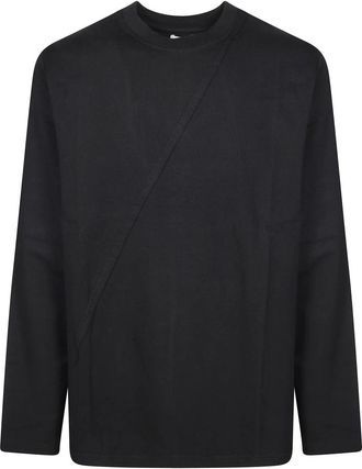 Arte Homme, Tops, Noir, Taille: S Back Circle Logo Longsleeve