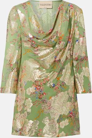 Valentino Blouse en soie m&eacute;lang&eacute;e &agrave; fleurs