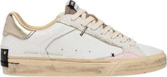 Crime London Femme, Chaussures, Blanc, Taille: 40 EU Distressed Baskets