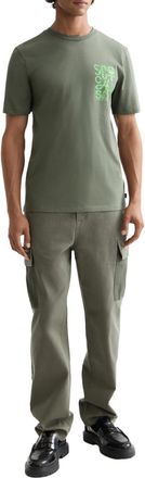 Scotch & Soda Herren Essential Logo T-Shirt, Thyme, L EU