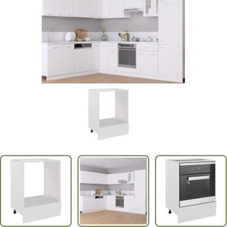 vidaXL vidaXL K&uuml;chenm&ouml;bel - Herdumbauschrank Lyon Wei&szlig; 60x46x81,5 cm Holzwerkstoff