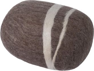 myfelt Alwin - Filz Kieselstein, Meditationskissen, Yogakissen, Dekokissen, Pouf, Hellbraun rund - Größe XL