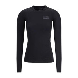 Maison Margiela Kontrastierendes Monogramm Thermal Jersey - - Tops - Damen - Schwarzk - S
