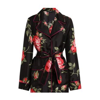 Dolce & Gabbana Femme, Blouses et Chemises, Multicolore, Taille: 36 FR Blusa a fiori cintura