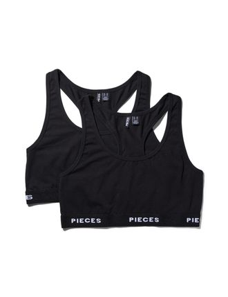 Pieces Pclogo Lady Top 2 Pack Noos Bc
