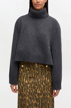 Ganni Pull en laine &agrave; col roul&eacute; Multicolore - Taille S - Pour Femme