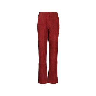 Topshop Pantalon flare en cuir de vachette su&eacute;d&eacute;