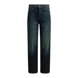 7 For All Mankind Stovepipe Straight - - Jeans - Damen - Blau - W25