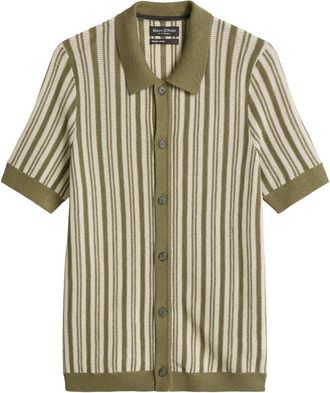 Marc O'Polo Summer Strick-Kurzarmhemd mit Streifen, Regular in