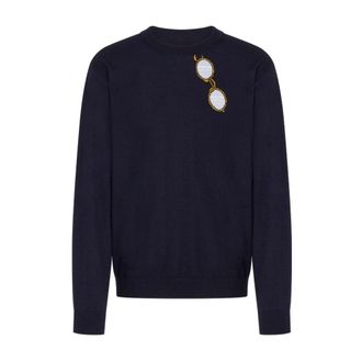 Moschino Rundhals-Strickware - - Knitwear - Herren - Blau - XL