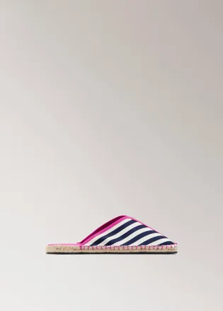 Mango Espadrilles sparte ray&eacute;es bleu - Femme - 37 - MANGO