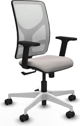 Piqueras y Crespo B&uuml;rostuhl, wei&szlig;, Rollen mit 2D-Armlehnen, h&ouml;henverstellbare Lendenwirbelst&uuml;tze, ausgestattet mit 3 Positionen und Schneideschaum, Wei&szlig; / Wei&szlig;