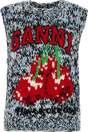 Ganni Femme, Pulls, Multicolore, Taille: 36 FR Oversized Wool Vest