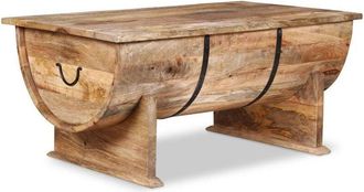 Les Tendances Table Basse bois de manguier avec rangement Induka