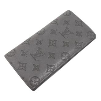 Louis Vuitton Portefeuille Brazza Monogram Shadow doccasion - Homme - Pre-owned - Gris - Taille: ONE Size