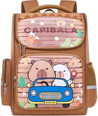 Generico Sac à dos Capibara pour filles | Adorable sac à dos Capibara | Imperméable grande capacité avec compartiment pour filles de la petite enfance, école, 