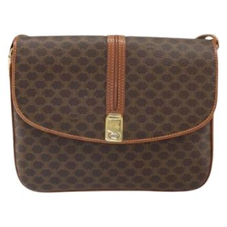 Celine Sac bandouli&egrave;re vintage Macadam Pre-owned - Femme - Pre-owned - Brun - Taille: ONE Size